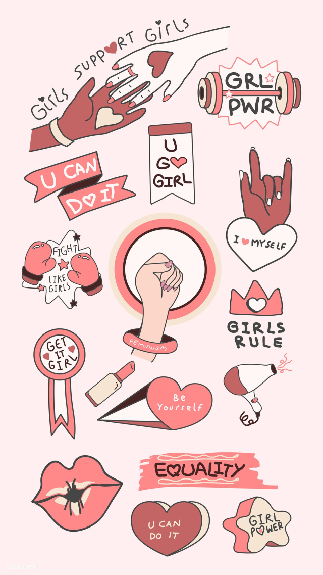 Free: Girl power badge design | Free stock vector - 681599 - nohat.cc