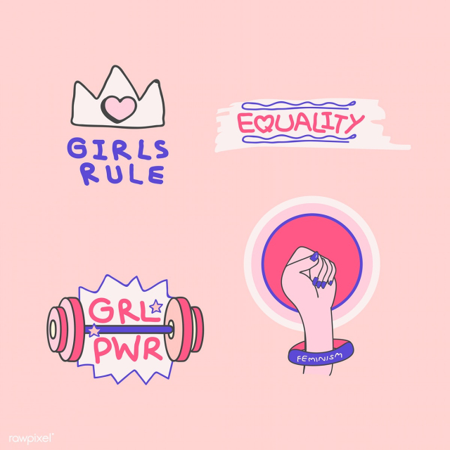 Free: Girl power badge design | Free stock vector - 681619 - nohat.cc