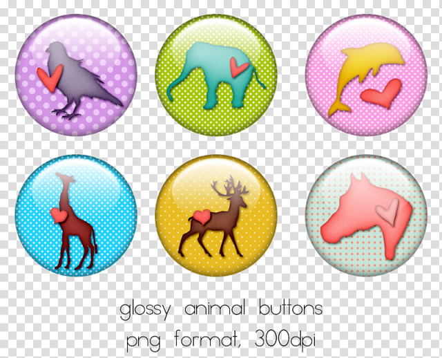 Free: Glossy Animal Buttons transparent background PNG clipart - nohat.cc