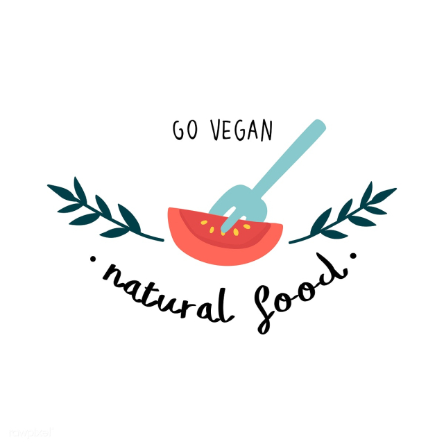 Free: Go vegan natural food vector | Free stock vector - 537968 - nohat.cc