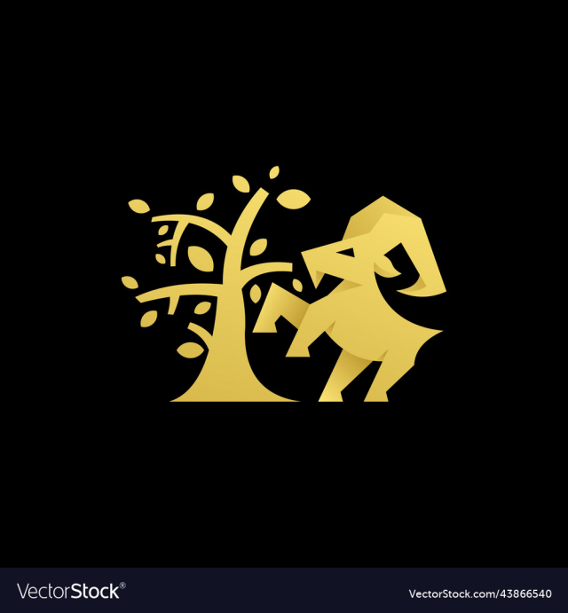 Free: goat tree animal wildlife logo - nohat.cc