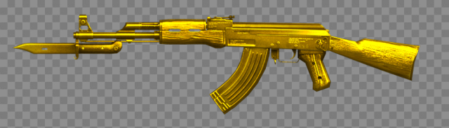 Free: Gold Ak 47 transparent PNG - StickPNG - nohat.cc