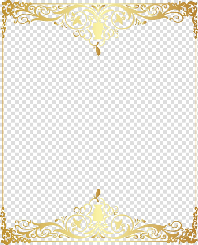 Free: Gold frame decor, Euclidean , Gold pattern frame transparent ...