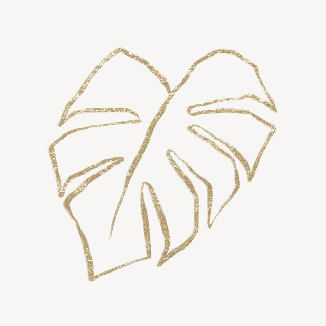 Free: Gold Monstera leaf, glittery botanical | Free Photo - rawpixel ...