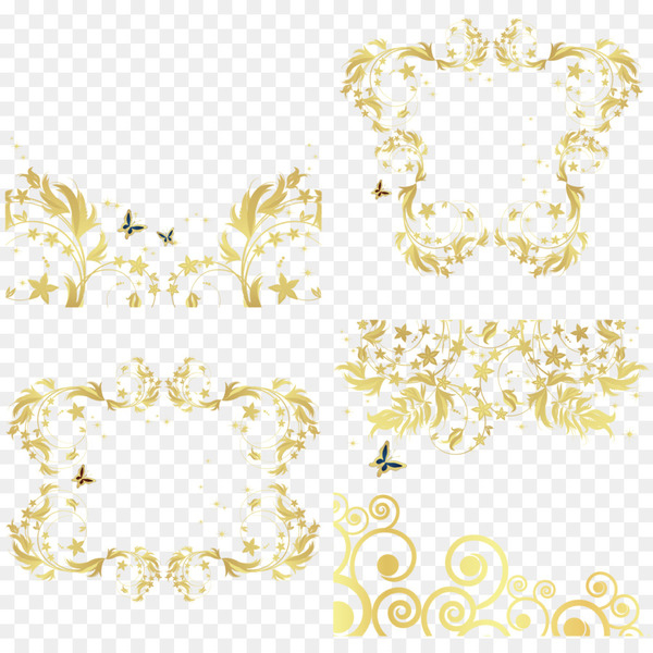 Free: Gold Motif Pattern - Gold pattern frame - nohat.cc