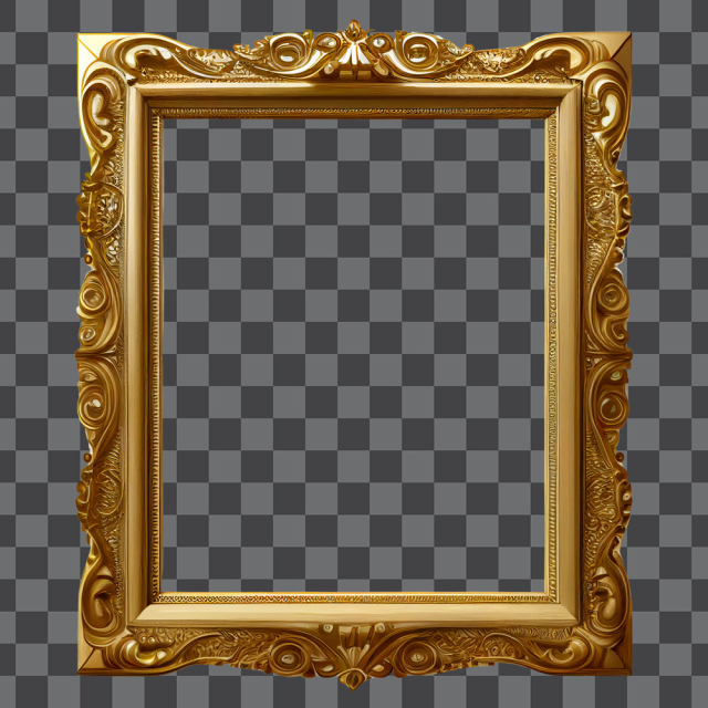 Free: Gold picture frame PNG transparent background - nohat.cc