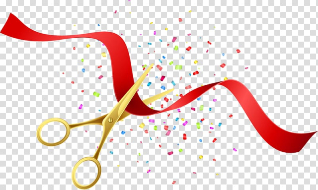 Free: Gold scissors cutting red ribbon , Opening ceremony Illustration ...