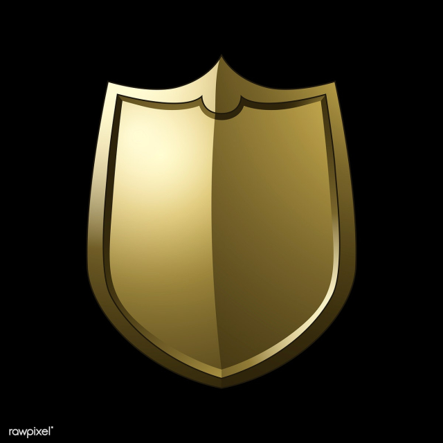 Free: Golden Baroque shield elements vector | Free stock vector - 535406 - nohat.cc