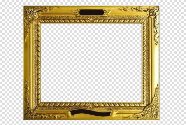 Free: Golden Frame Transparent Image - nohat.cc