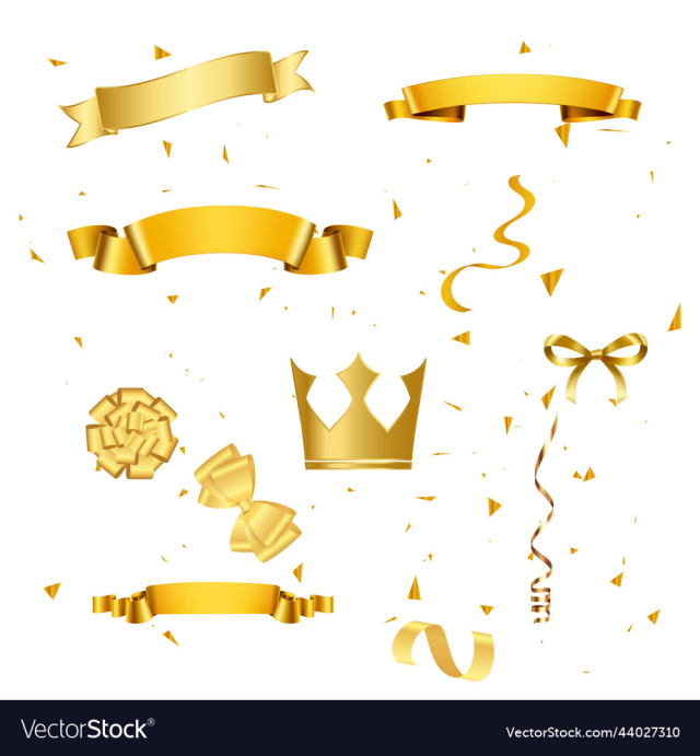 Free: golden ribbon abstract design - nohat.cc