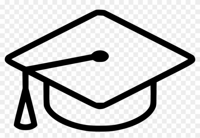 Free: Graduation Cap Comments - Graduation Hat Line Drawing - nohat.cc