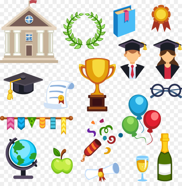 Free: Graduation ceremony Diploma Clip art - Vector color graduation ...