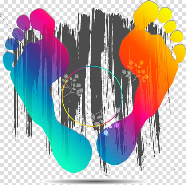Free: Graphic design , Color ink footprints transparent background PNG ...