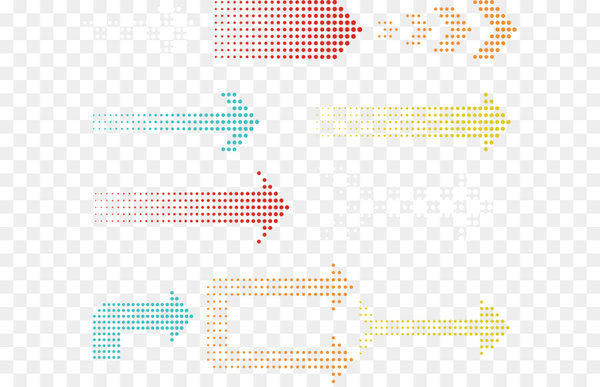 Free: Graphic design Euclidean vector - Vector hand-painted dotted arrows - nohat.cc