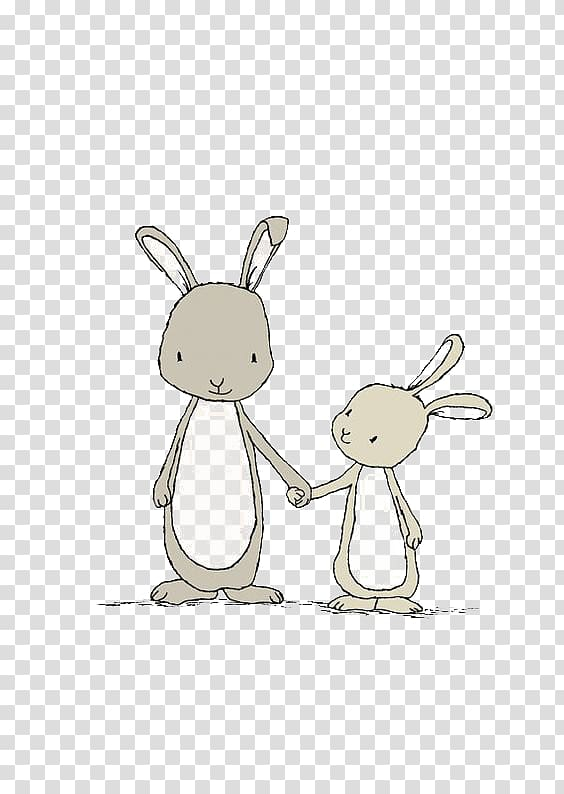 Free: Gray bunnies illustration, Easter Bunny White Rabbit Bunny Story ...