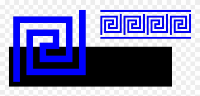 Free: Greek Clip Art - Blue Greek Key Border - nohat.cc