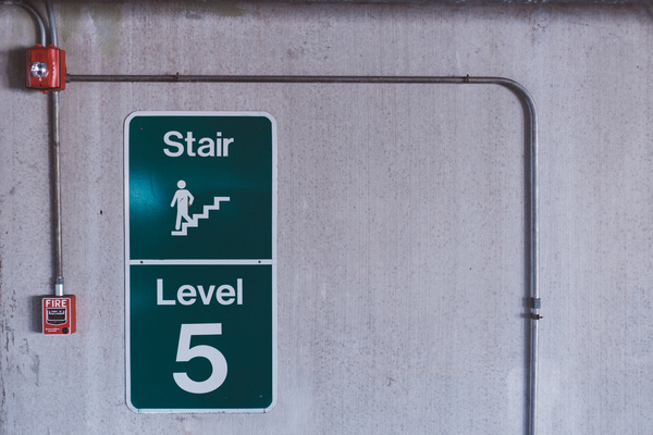 Free: Green and White Stair Level 5 Signage - nohat.cc