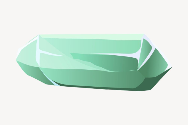 Free: Green crystal collage element, gaming | Free PSD - rawpixel ...