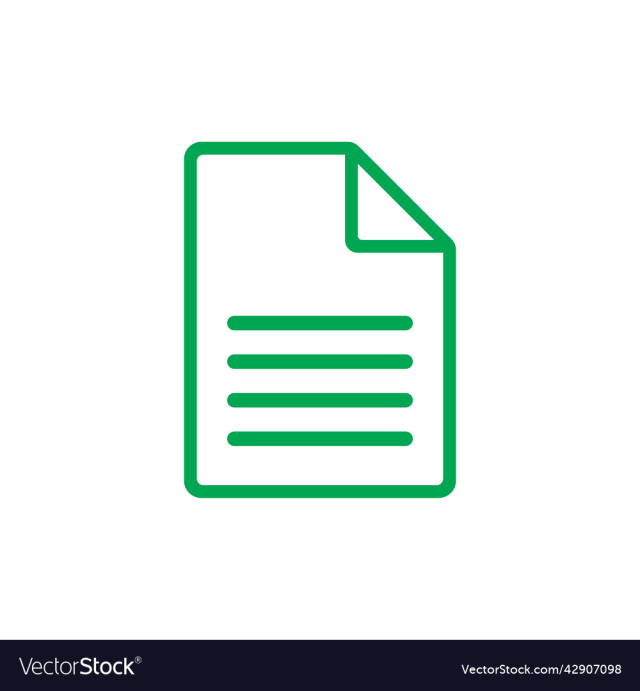 Free: green document line art icon - nohat.cc