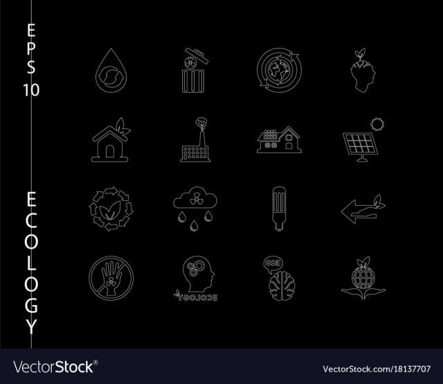 Free: Green ecology and environment icon set in format vector image ...