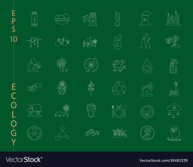 Free: Green ecology and environment icon set in format vector image ...