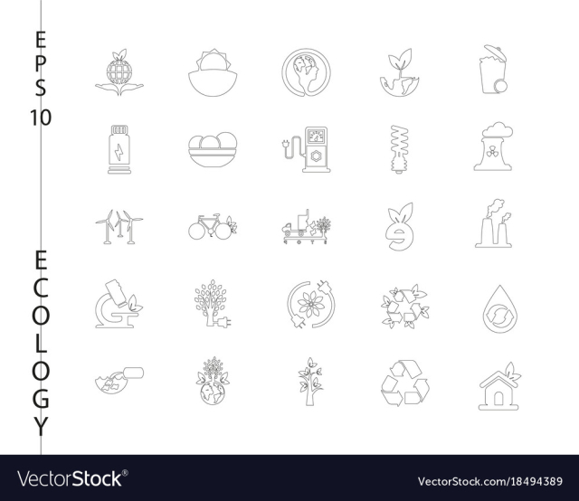 Free: Green ecology and environment icon set in format vector image ...