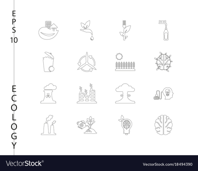 Free: Green ecology and environment icon set in format vector image ...