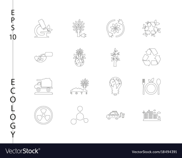 Free: Green ecology and environment icon set in format vector image ...