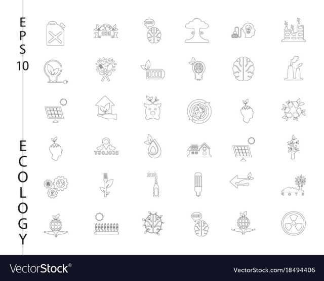 Free: Green ecology and environment icon set in format vector image ...