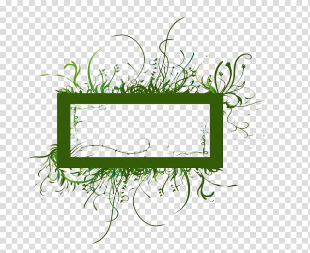 Free: Green frame, Green leaf frame free button material transparent ...