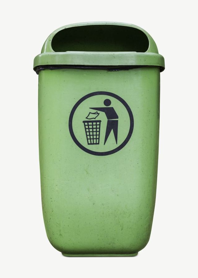 Free: Green garbage bin collage element | Free PSD - rawpixel - nohat.cc