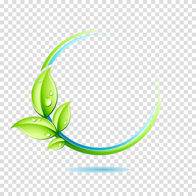 Free: Green leaves , Logo Environment Icon, frame transparent ...