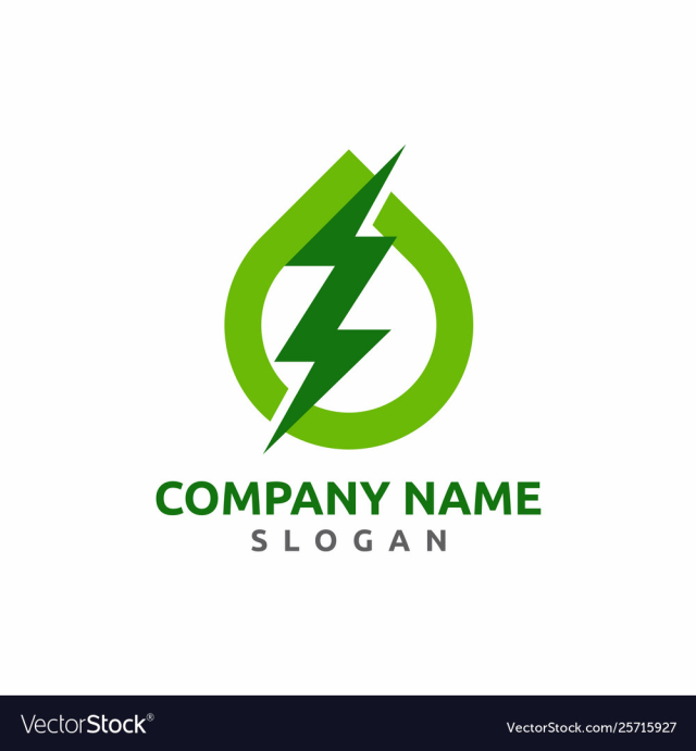 Free: Green power energy logo design vector image - nohat.cc