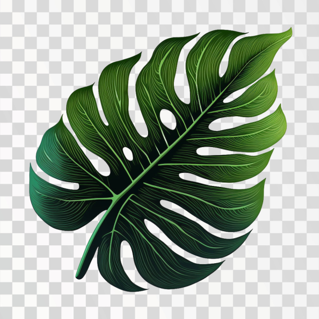 Free: Green tropical leaves PNG transparent, Hand drawn illustration ...