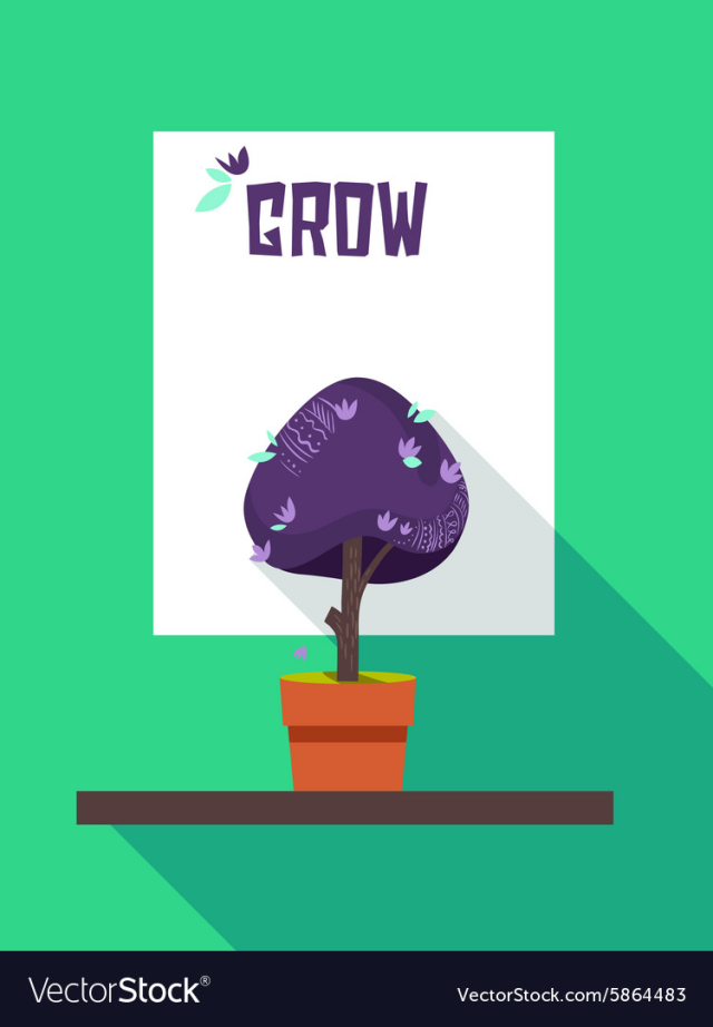 Free: Grow Abstract Motivational Poster vector image - nohat.cc