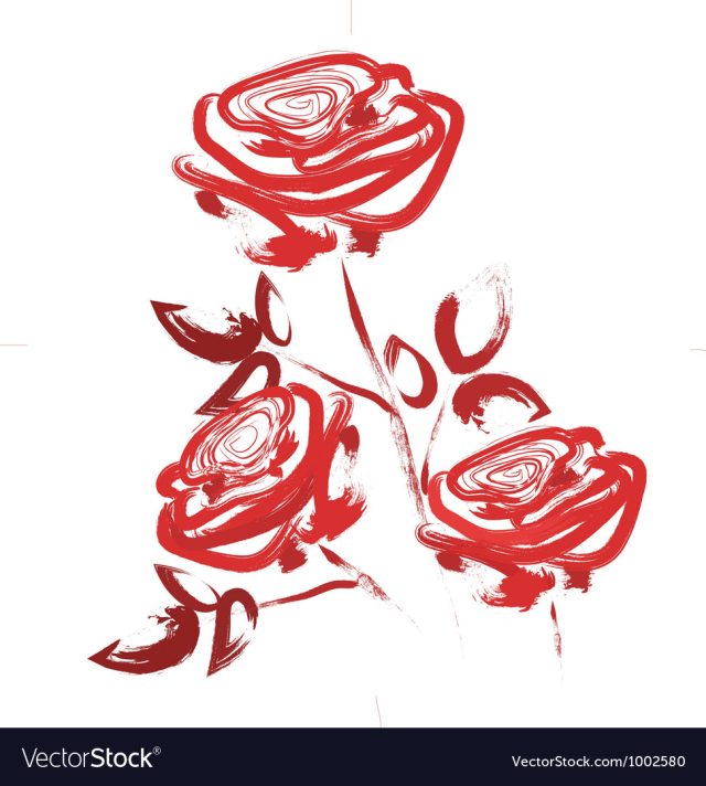 Free: Grunge roses vector image - nohat.cc