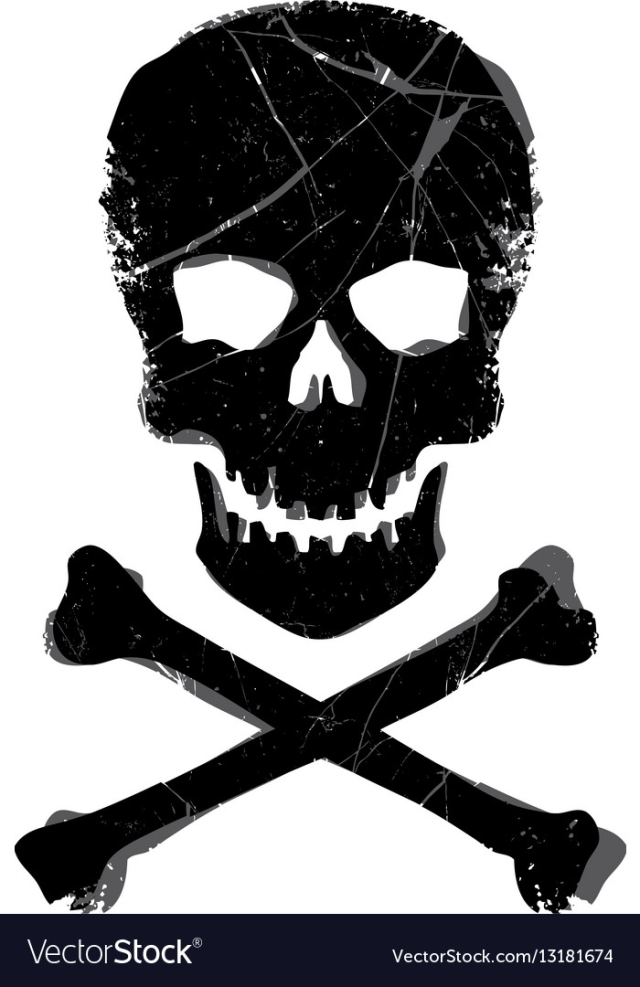 Free: Grunge skull vector image - nohat.cc