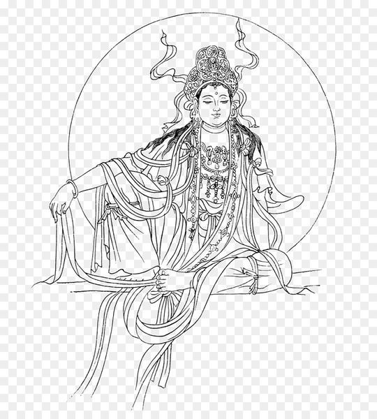 Free: Guanyin Dule Temple Bodhisattva Buddhism Drawing - life - nohat.cc