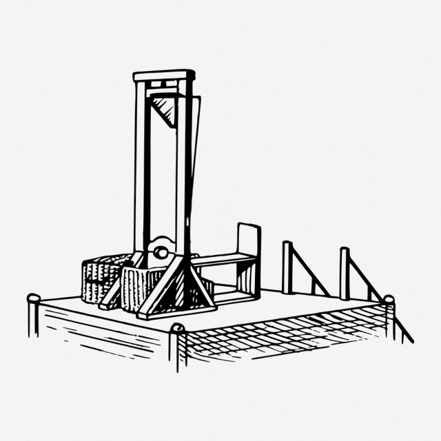 Free: Guillotine drawing, vintage executing apparatus | Free Photo ...