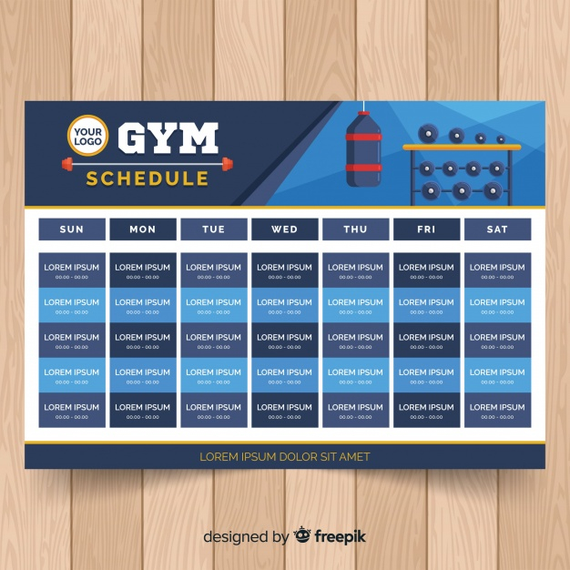 Free: Gym training schedule template - nohat.cc