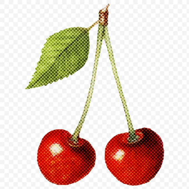 Free: Halftone red cherry sticker design element | Free transparent png ...