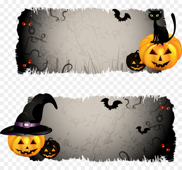 Free: Halloween Banner Jack-o'-lantern Clip art - Halloween - nohat.cc