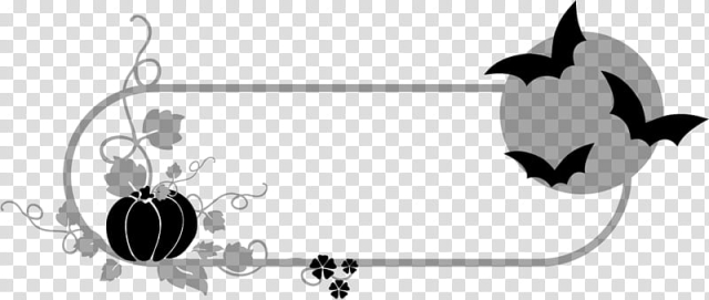 Free: Halloween, grey and black bat border transparent background PNG ...