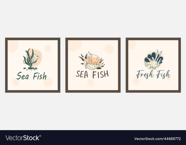 Free: hand drawn see food or fish logo design - nohat.cc