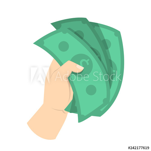 Free: Hand holding green money banknote with dollar sign - nohat.cc