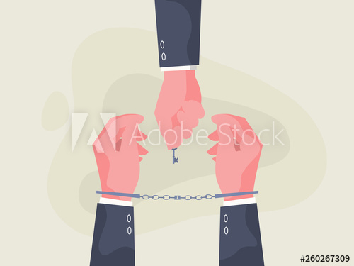 Free: Hand unlocking handcuffs using the key illustration - nohat.cc