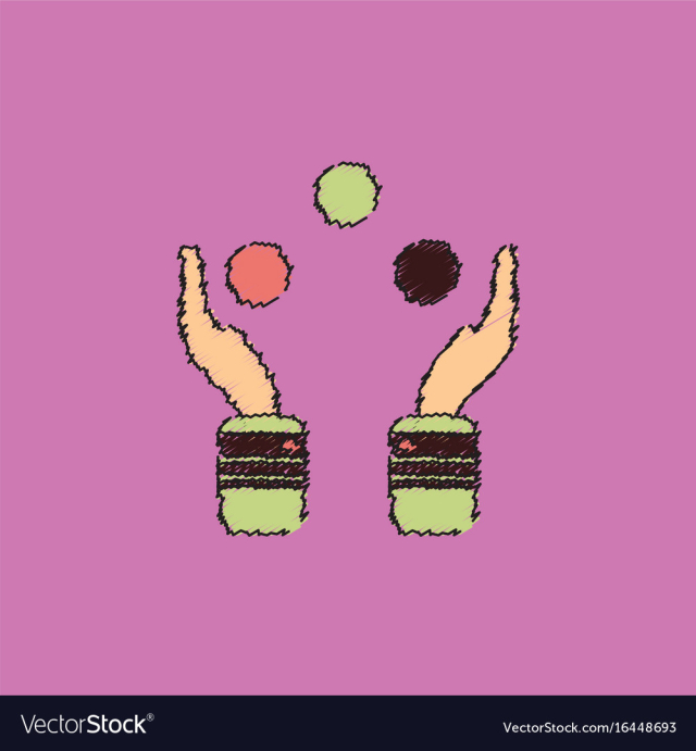 Free: Hands juggling with balls in hatching style vector image - nohat.cc