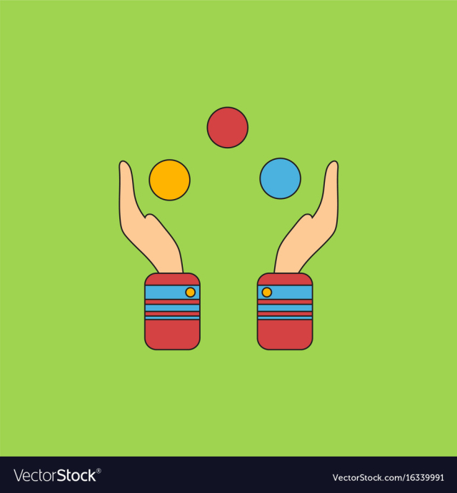 Free: Hands juggling with balls vector image - nohat.cc