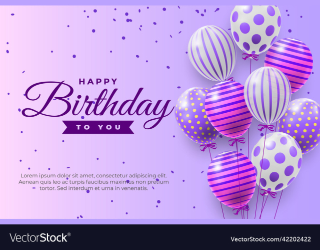 Free: happy birthday greeting template with balloon - nohat.cc