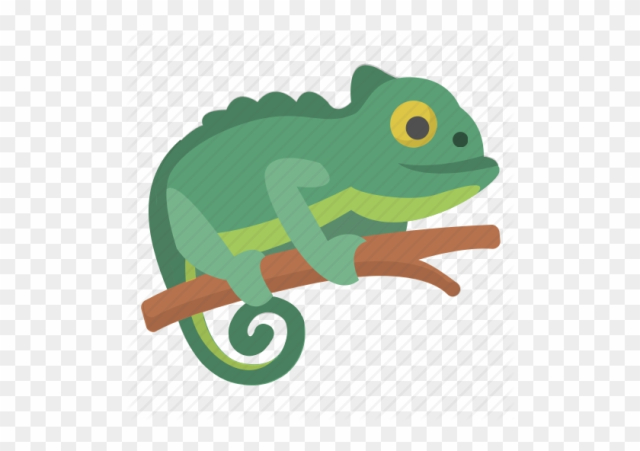 Free: Happy Chameleon Vector Illustration - Chameleon Emoji - nohat.cc